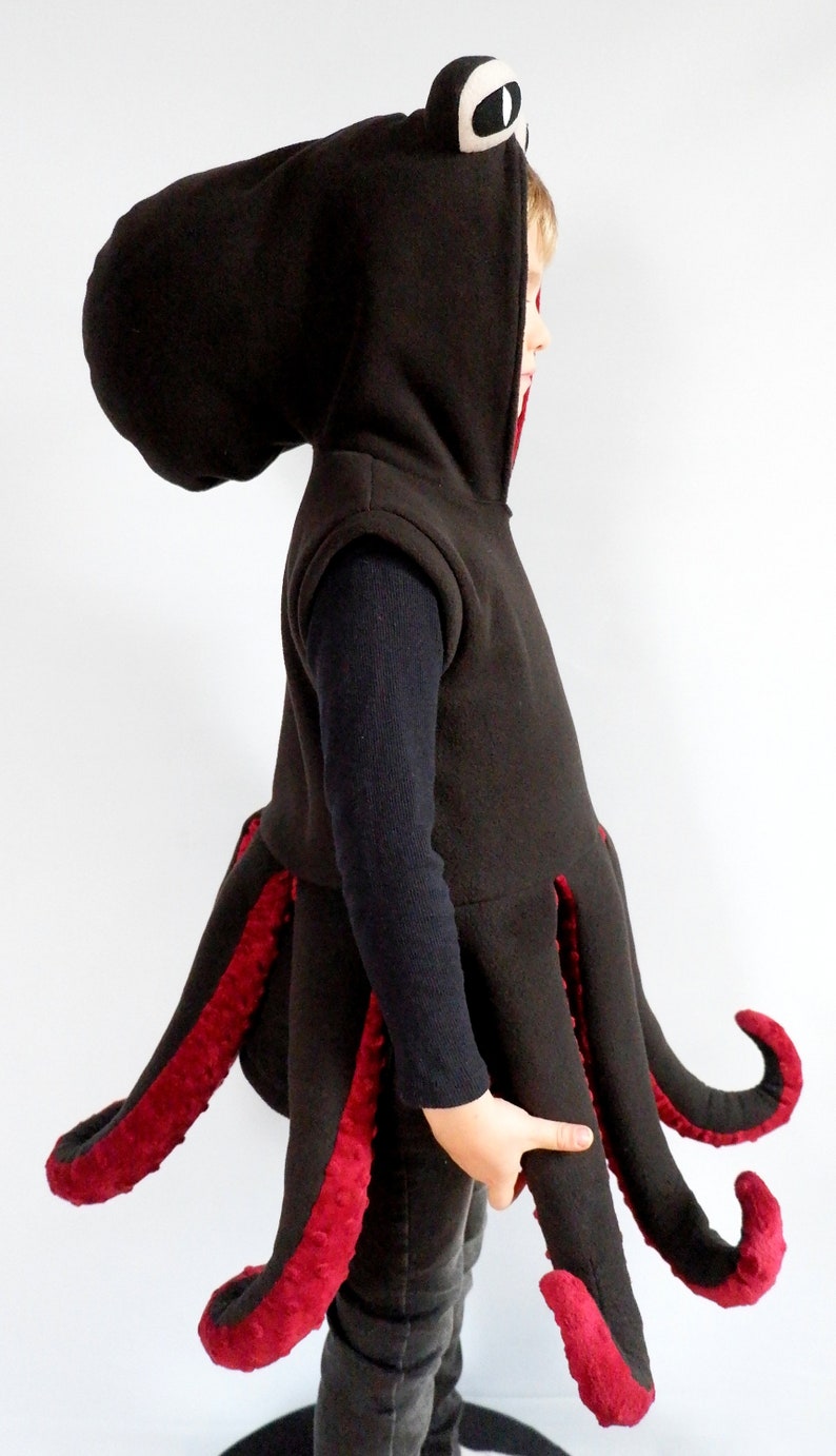 Fleece Octopus Costume Dress - Handmade Sleeveless Kids Outfit - Etsy