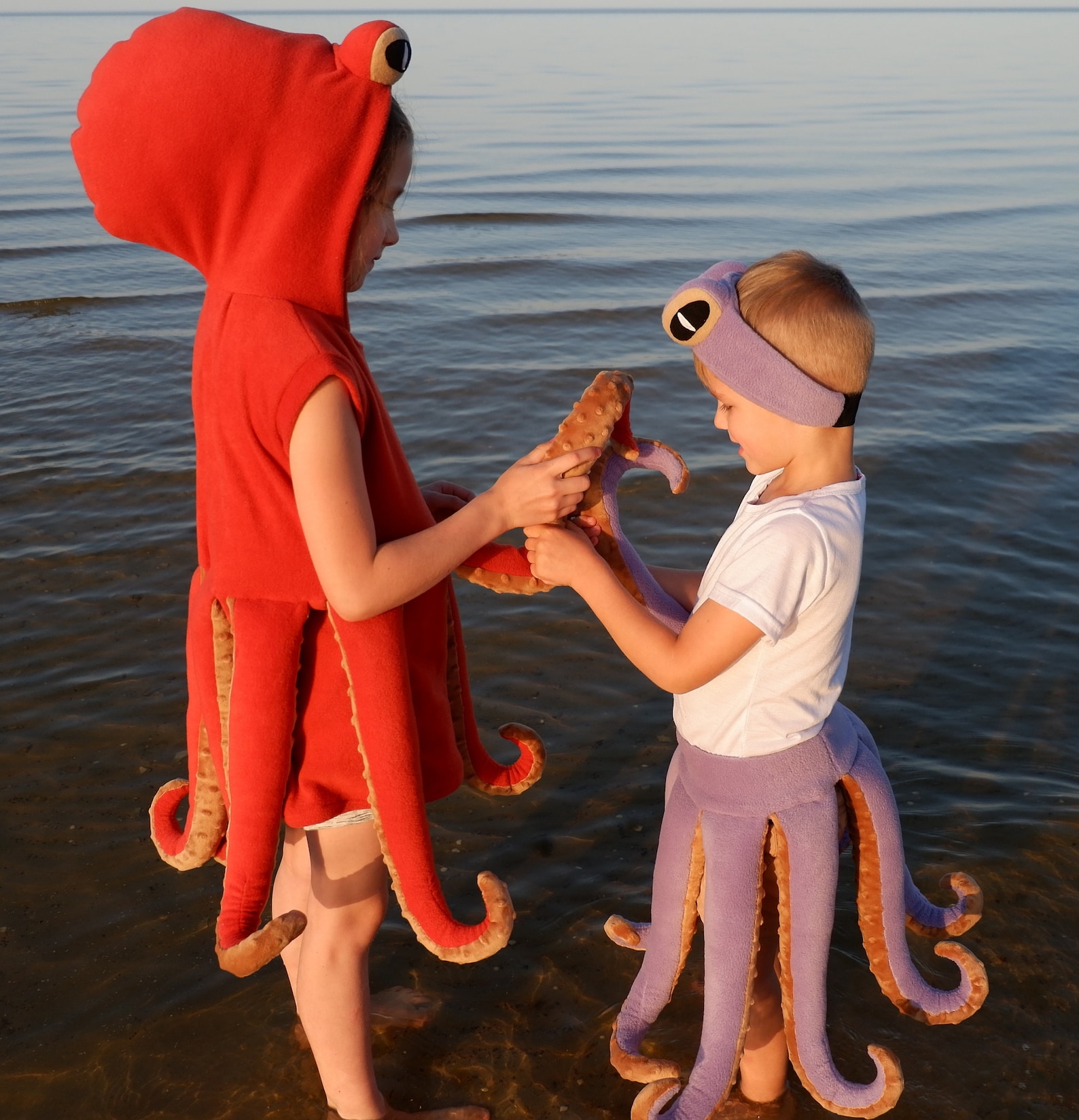 Fleece Octopus Costume Dress - Handmade Sleeveless Kids Outfit - Etsy
