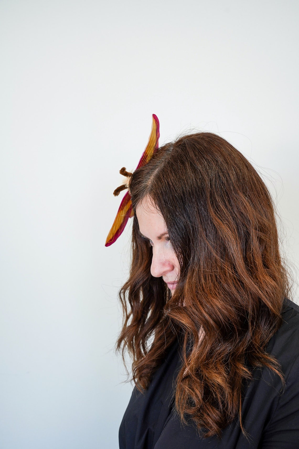 Rosy Maple Moth Hair Clip Moth Hair Clip Handmade Costume - Etsy