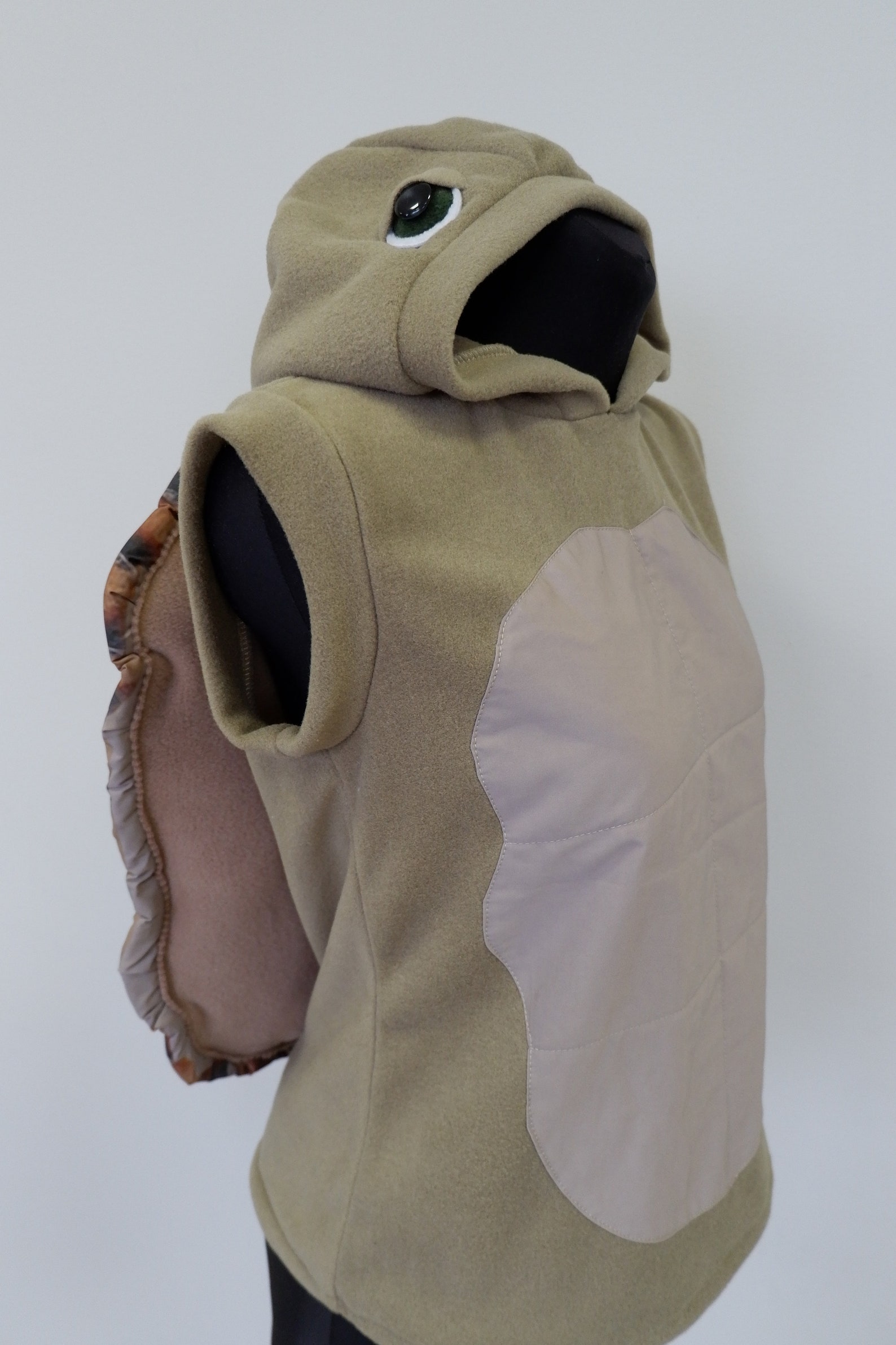 Fleece Turtle Costume for Adults: Handmade Hooded Vest & Shell - Etsy