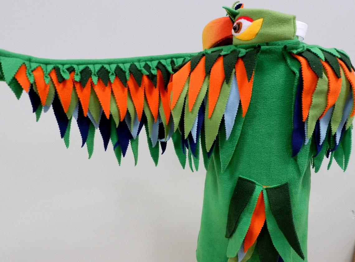 Parrot costume / Green parrot costume / Bird costume / Kids | Etsy