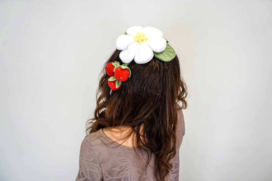 Strawberry Headband for Adults Strawberry Costume Handmade | Etsy