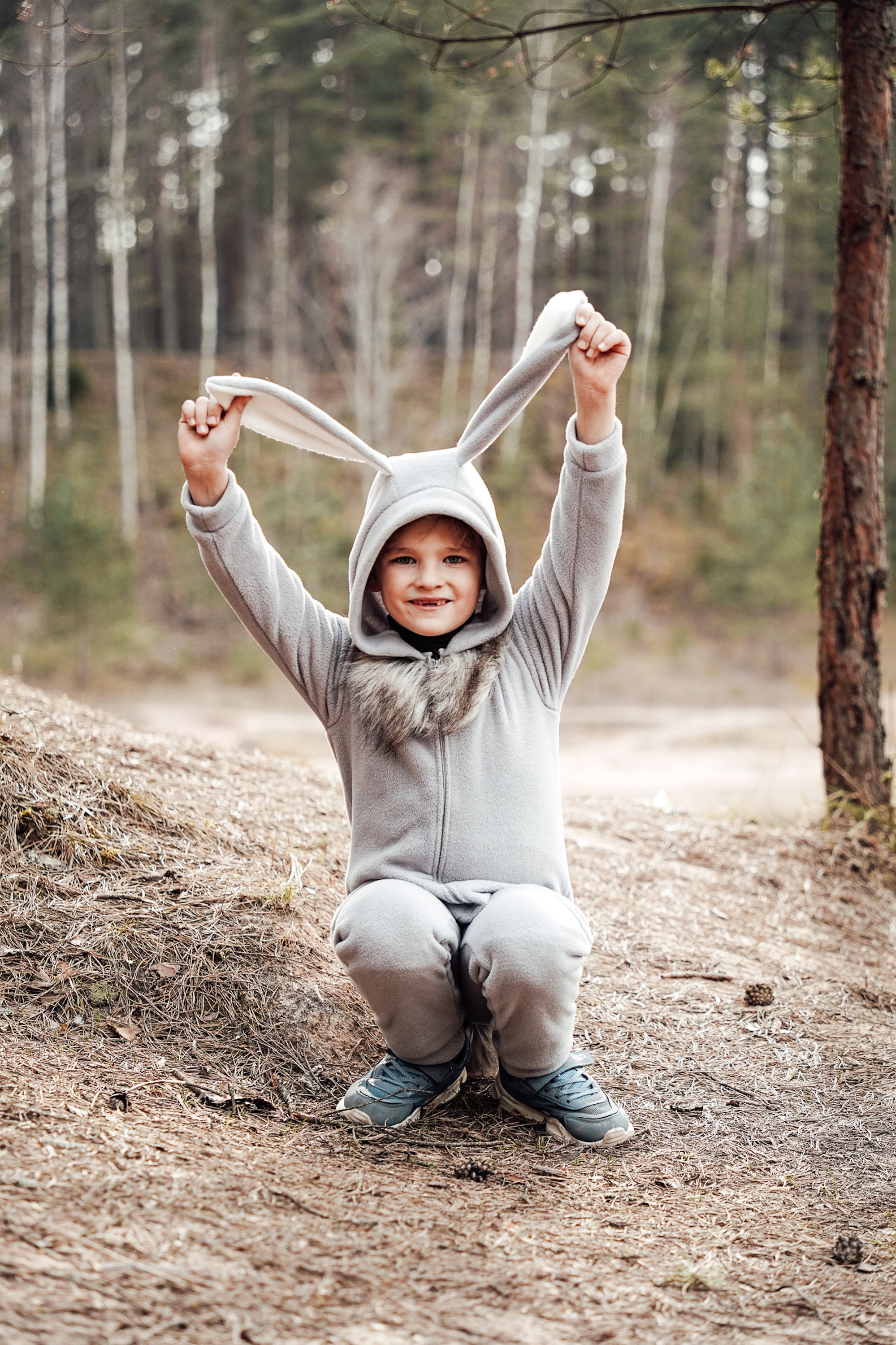 READY TO SHIP Bunny Onesie for Kids - Rabbit Costume - Handmade Costume ...