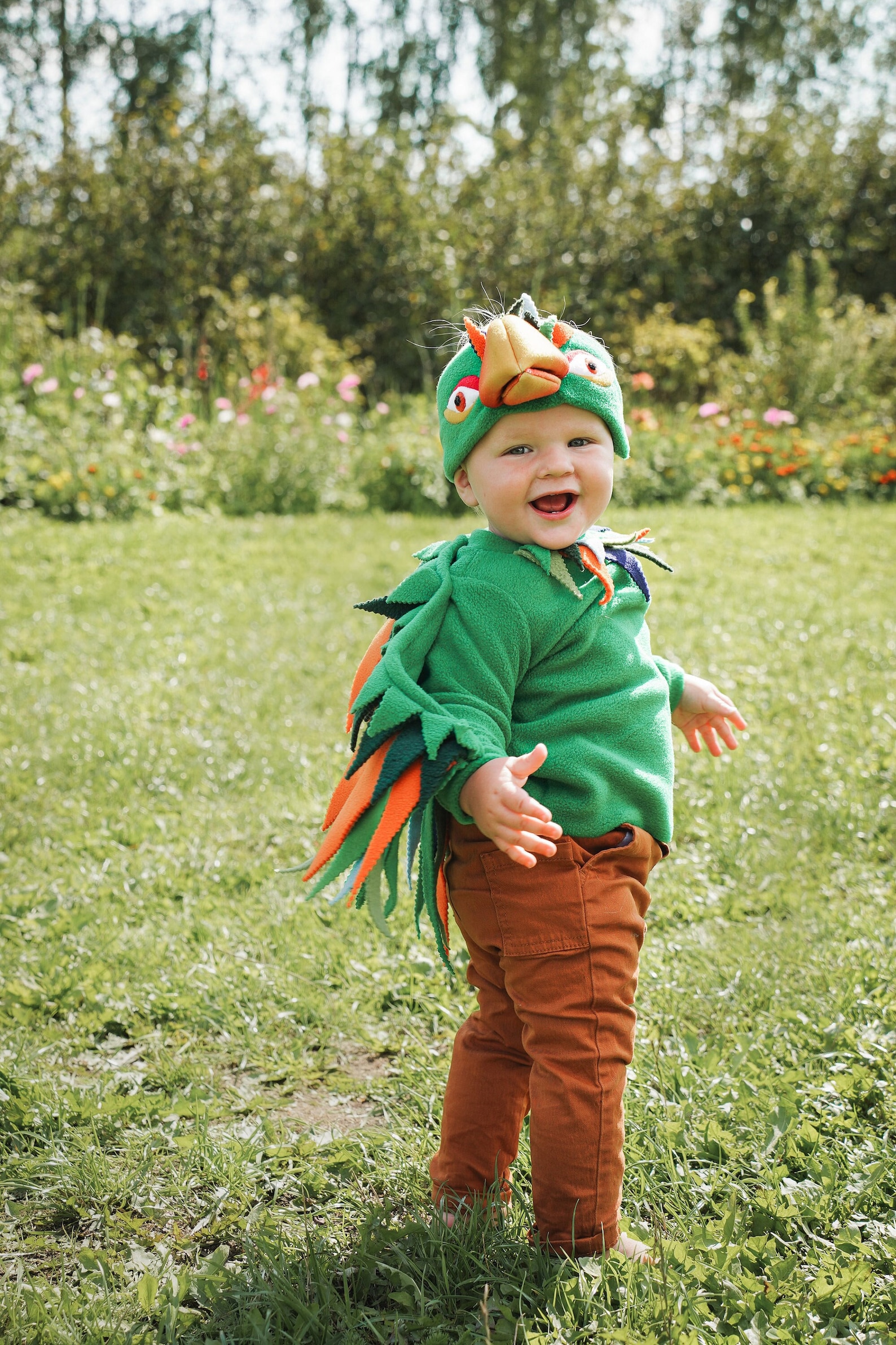 Fleece Parrot Costume: Handmade Bird Outfit, Halloween Dress-up - Etsy