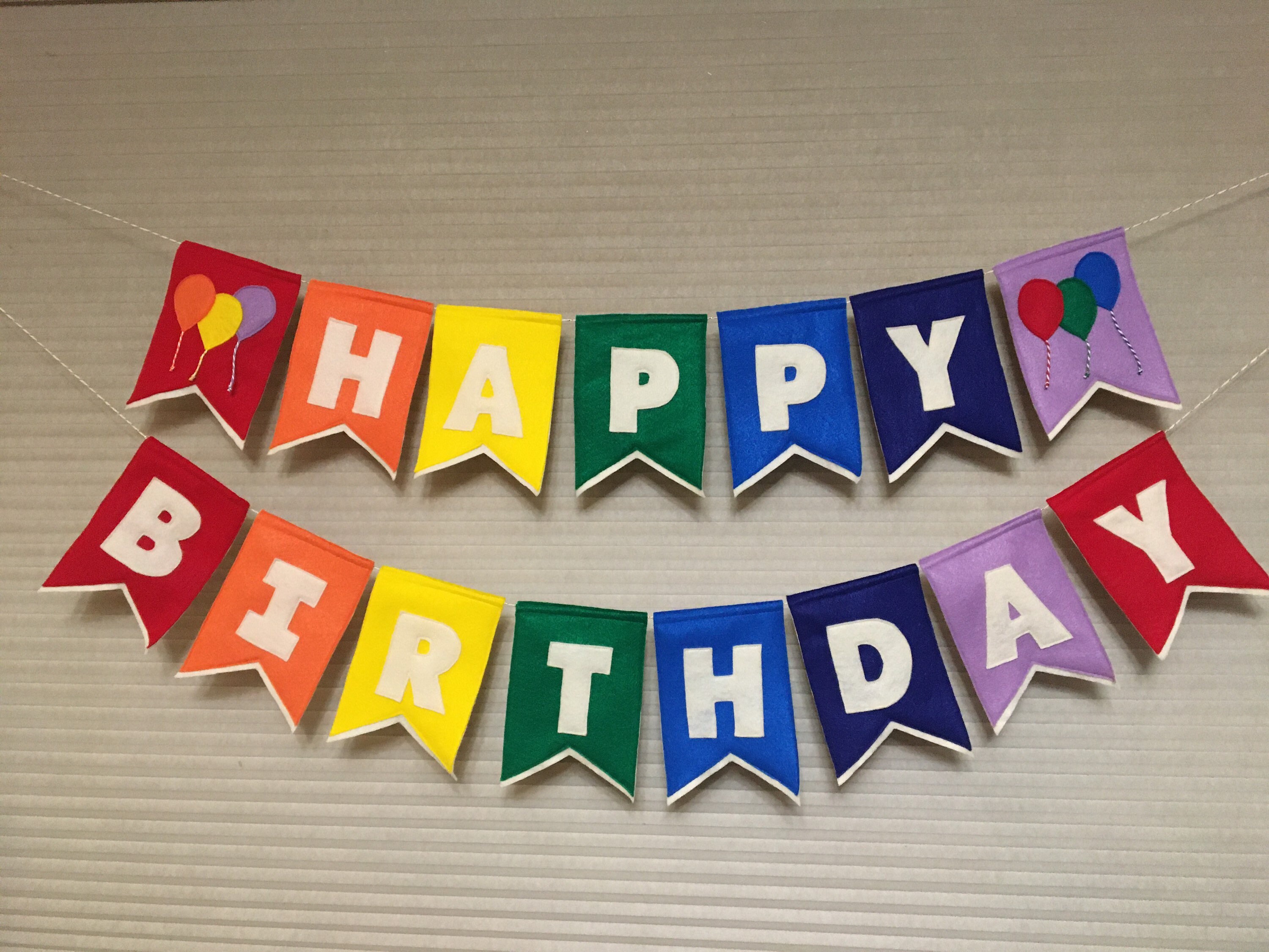 Large Adjustable & Reusable Rainbow Felt Happy Birthday Banner - Etsy
