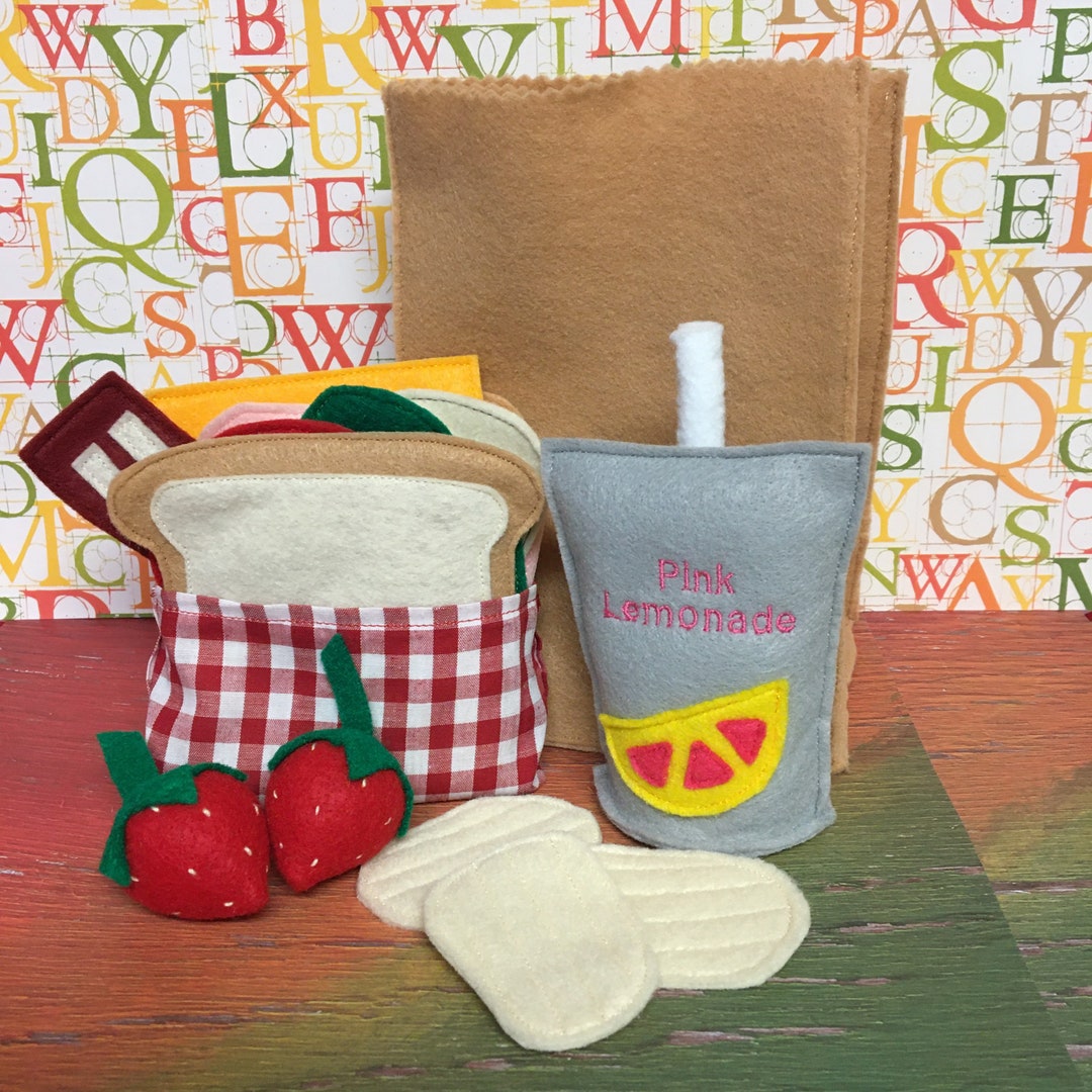 Personalized Felt Food Sandwich Set: Pretend Play Kitchen Lunch - Etsy