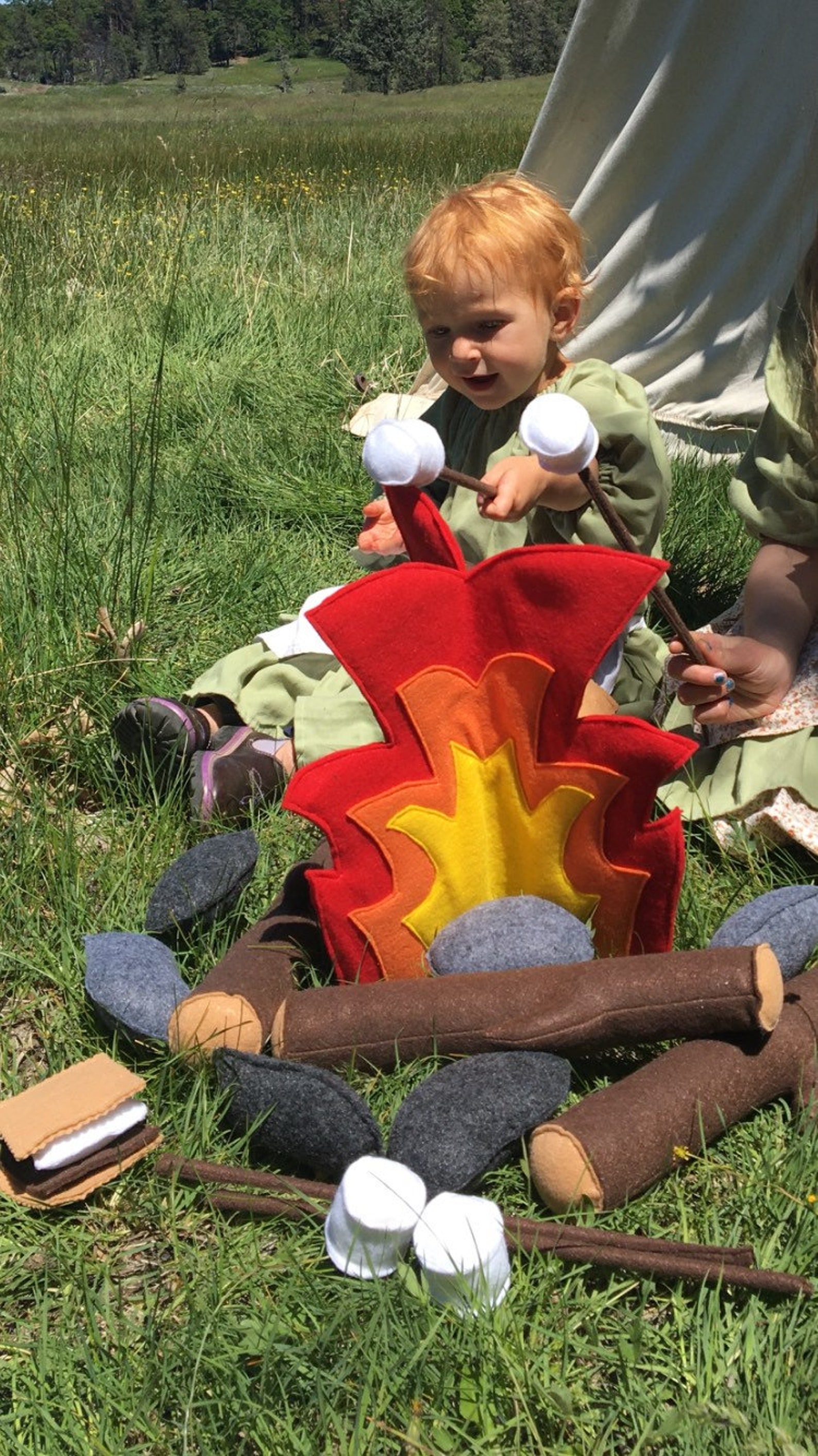 Large Felt Campfire Set With Your Choice Storage Bag - Etsy