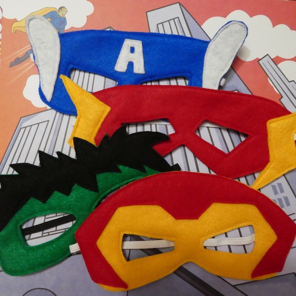 Superhero Masks - Etsy