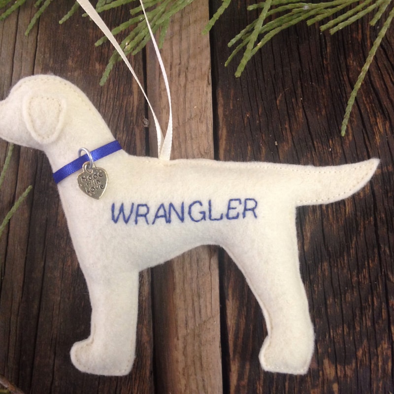 Yellow Lab Felt Dog - Etsy
