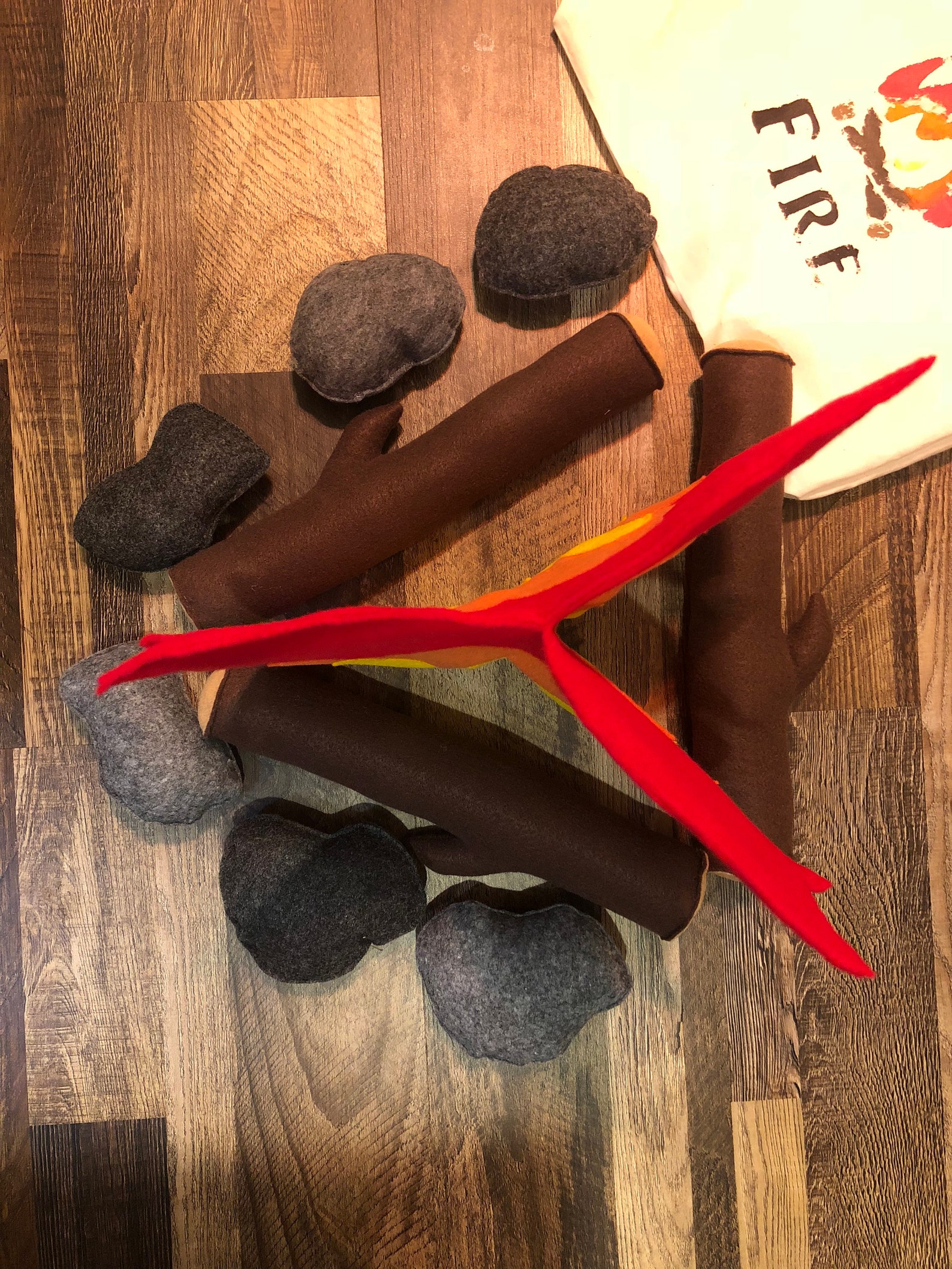 Large Felt Campfire Set With Your Choice Storage Bag - Etsy