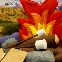 Campfire Marshmallows & Smores, Felt Toys, Pretend Play, Camping Set ...