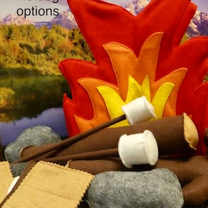 Large Felt Campfire Set With Your Choice Storage Bag - Etsy