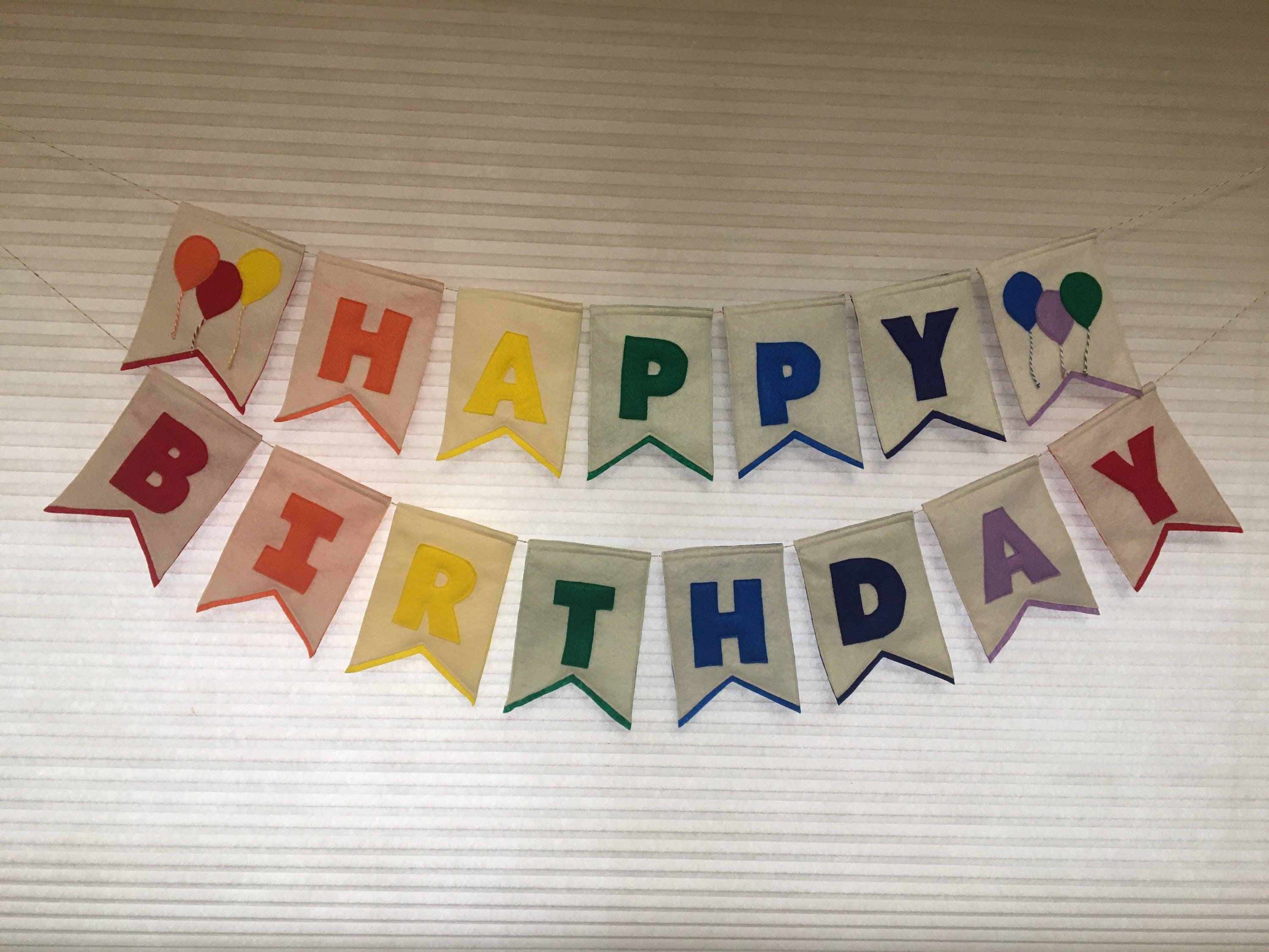Large Adjustable & Reusable Rainbow Felt Happy Birthday Banner - Etsy