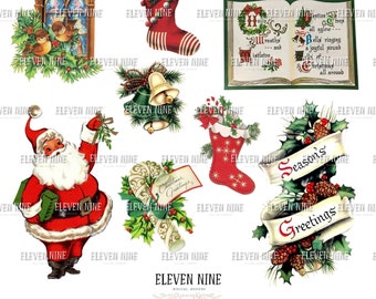 Christmas Fussy Cut Ephemera Printable Digital - Etsy