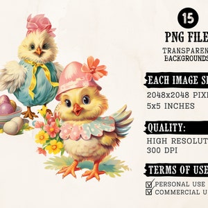 Easter Chick Clipart, Easter PNG, Spring Easter Basket PNG, Cute Baby ...