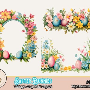 Easter Bunny PNG, Cute Easter Clipart, Easter Digital Download, Spring ...