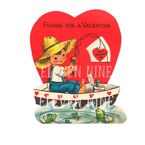 Fishing Valentines, Retro Valentines, Fishing PNG, Retro Clipart ...