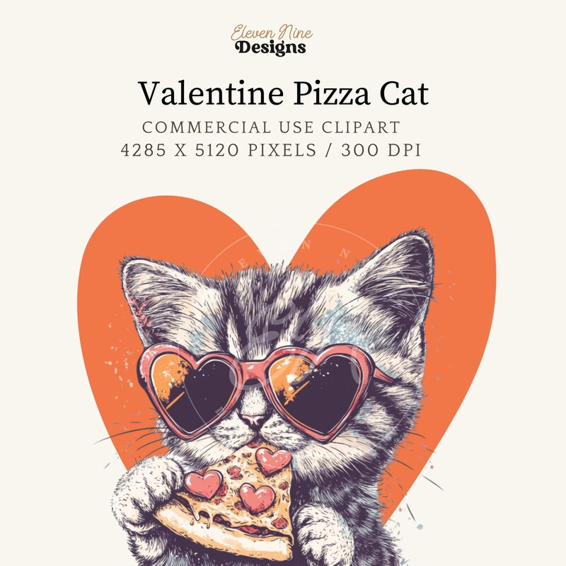 Heart Pizza Clipart - Etsy