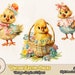 Easter Chick Clipart, Easter PNG, Spring Easter Basket PNG, Cute Baby ...