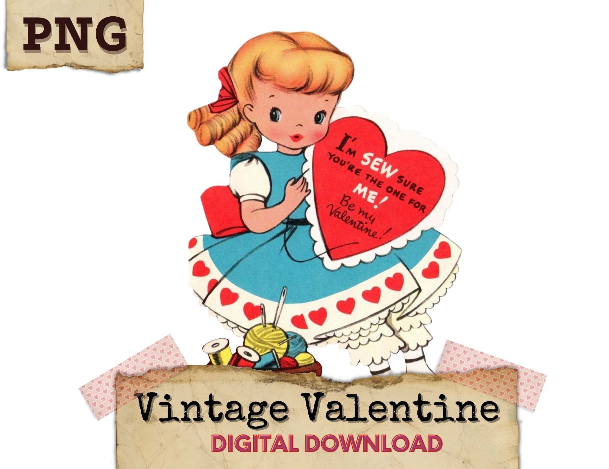Vintage Happy Valentines Day Clipart