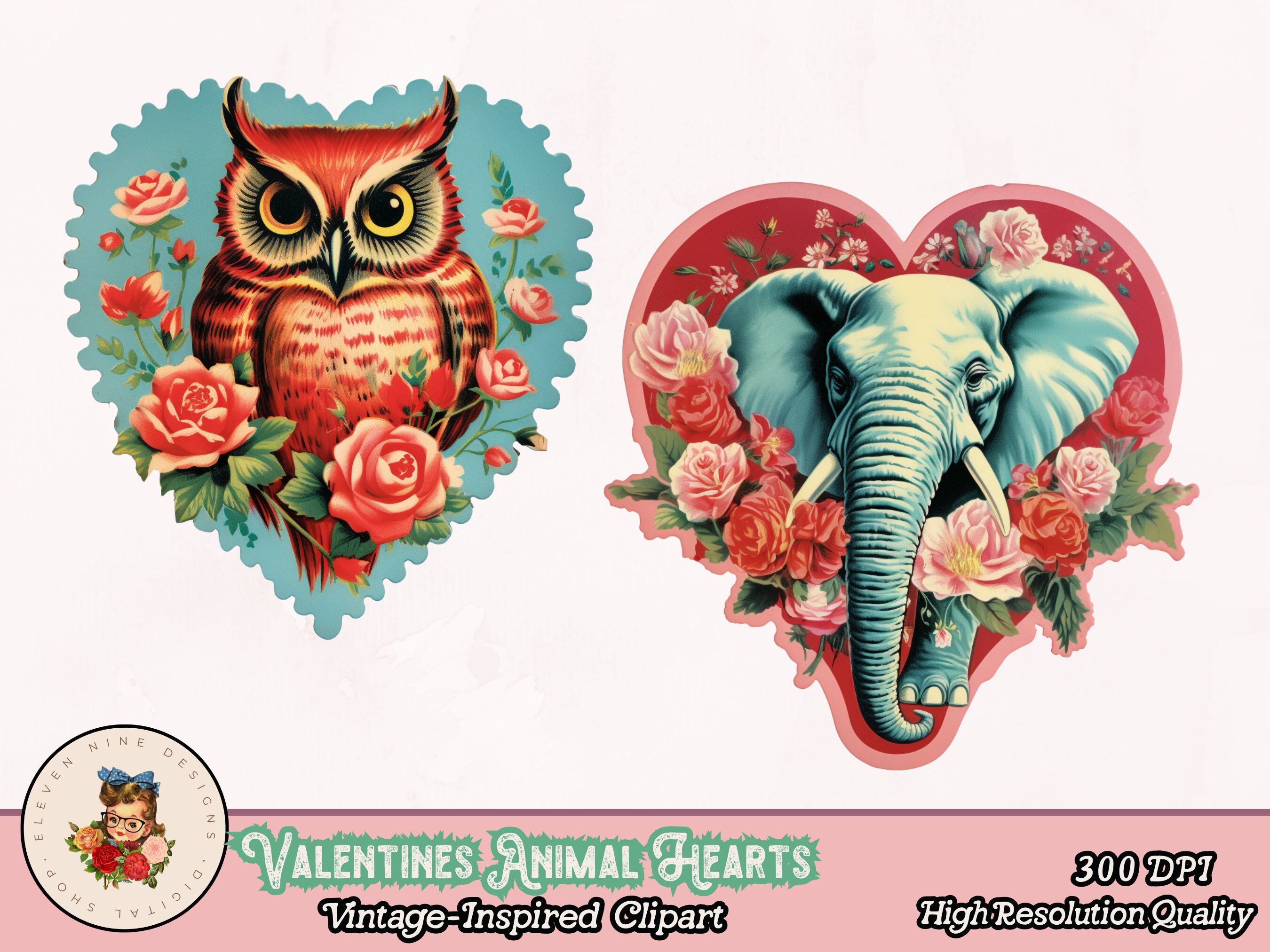 Valentine Hearts Clipart, Animal Valentines, Safari Jungle Animal PNG ...