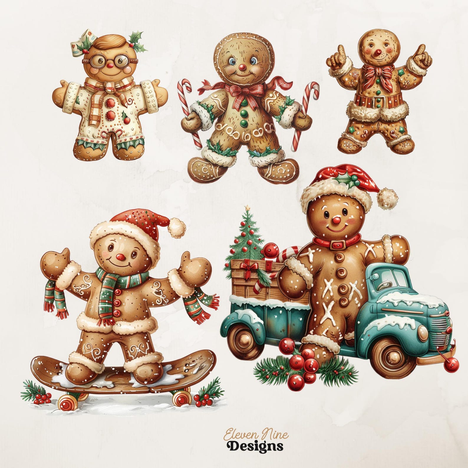 Gingerbread Clipart PNG, Vintage Christmas Gingerbread Man, Gingerbread ...