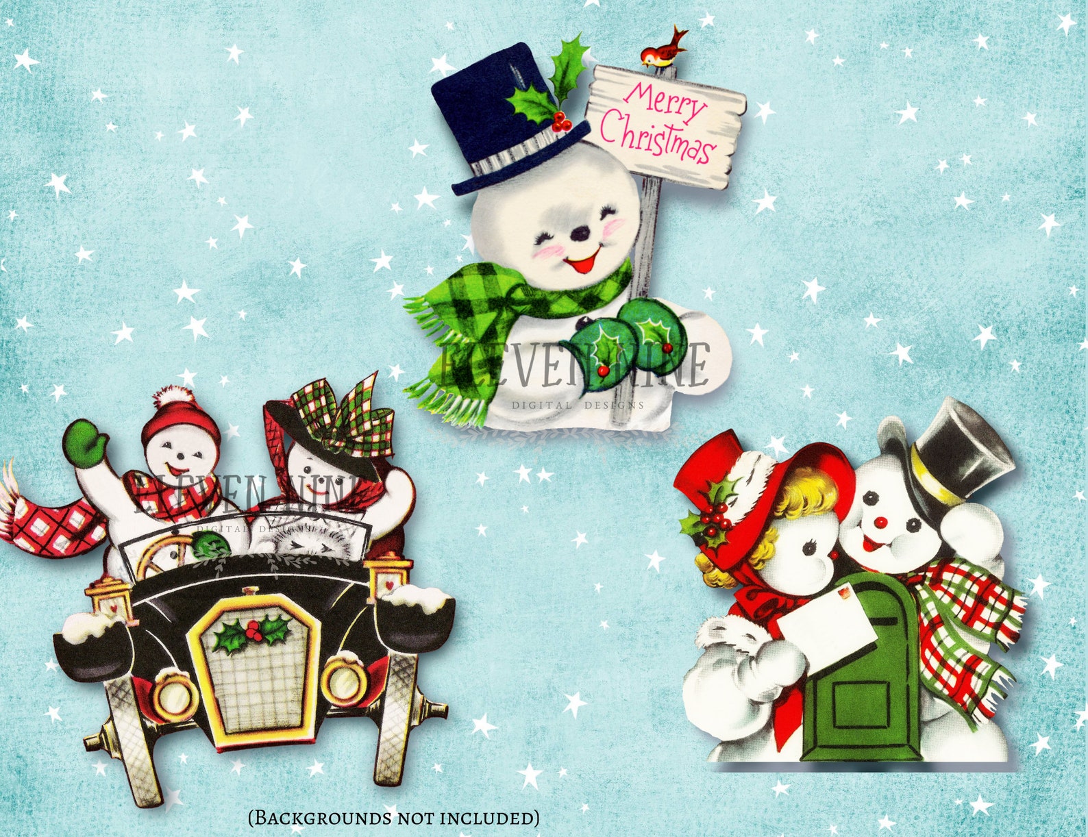 Snowman Clipart Snowmen Clipart Snowman Digital Download - Etsy