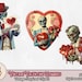 Valentines Clipart, Zombie PNG, Zombie Valentine Digital Download ...