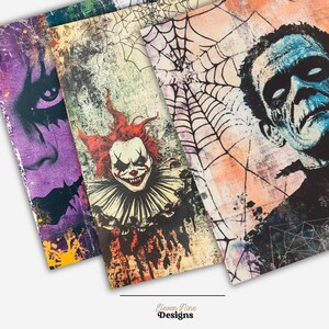 Halloween Grunge Digital Paper Pack – 30 Spooky 8.5x11" Jpgs, Horror ...