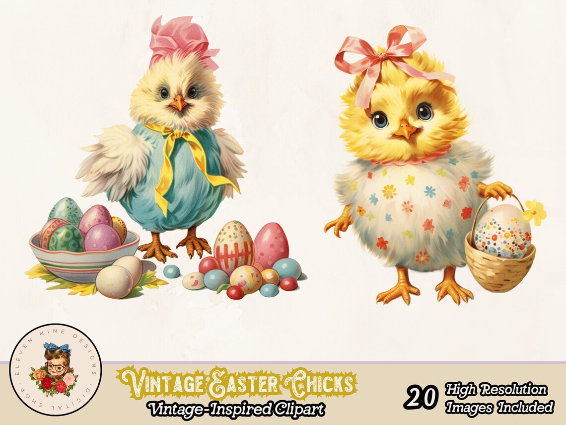 Easter Chick Clipart, Easter PNG, Spring Easter Basket PNG, Cute Baby ...