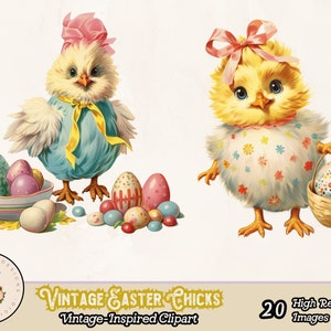 Easter Chick Clipart, Easter PNG, Spring Easter Basket PNG, Cute Baby ...