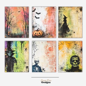 Halloween Grunge Digital Paper Pack – 30 Spooky 8.5x11" Jpgs, Horror ...
