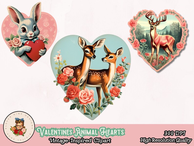 Valentine Hearts Clipart, Animal Valentines, Safari Jungle Animal PNG ...