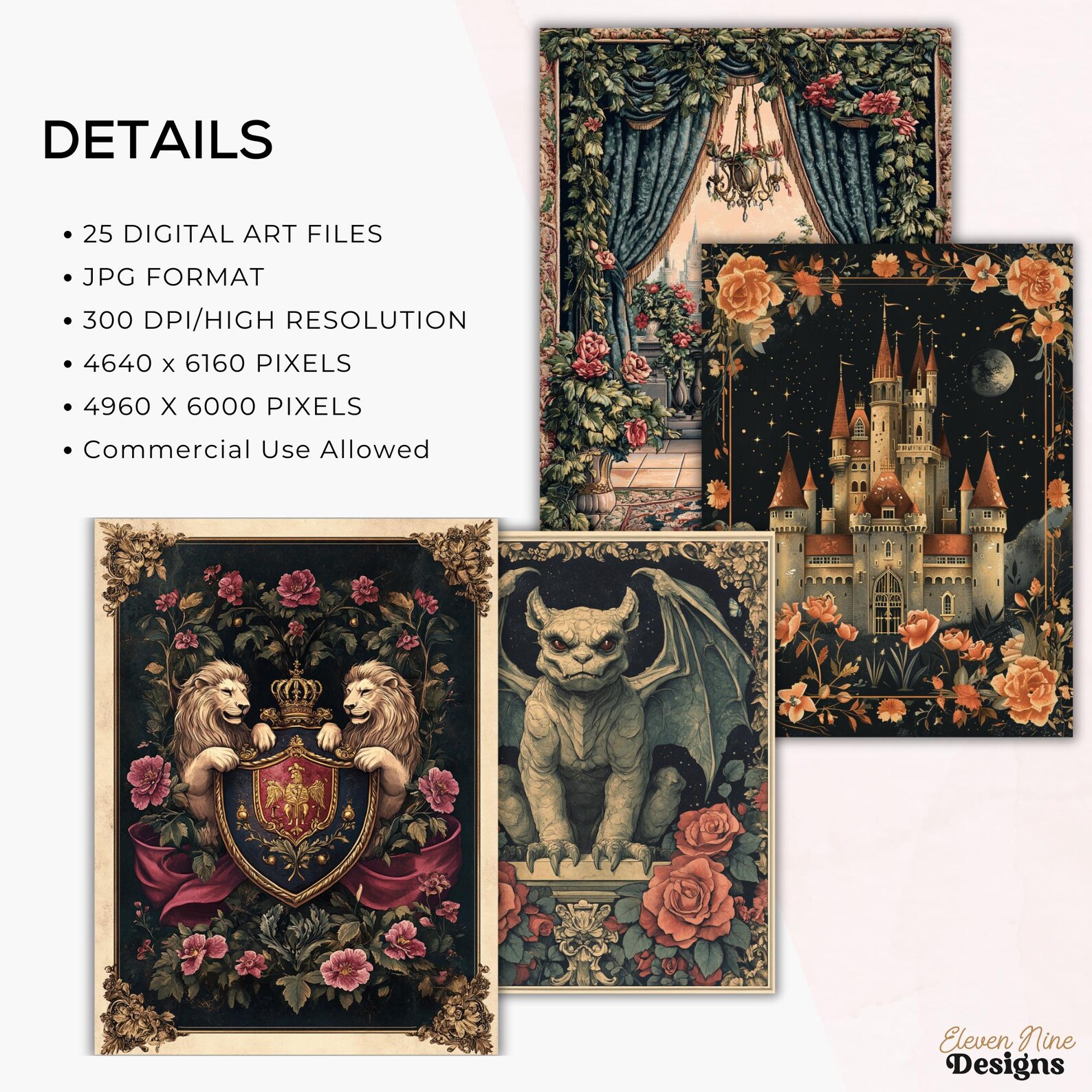 Mystical Medieval Fantasy Art Bundle – High-res JPG Collection of ...