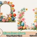Floral Easter Frame Clipart, Easter Flowers PNG, Vintage Easter Clipart ...