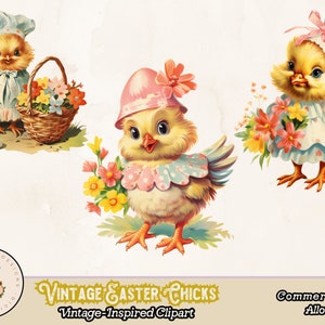 Easter Chick Clipart, Easter PNG, Spring Easter Basket PNG, Cute Baby ...