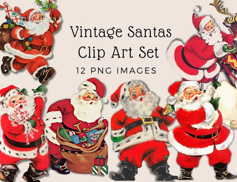 Santa PNG Santa Clipart Christmas Clipart Santa Digital - Etsy