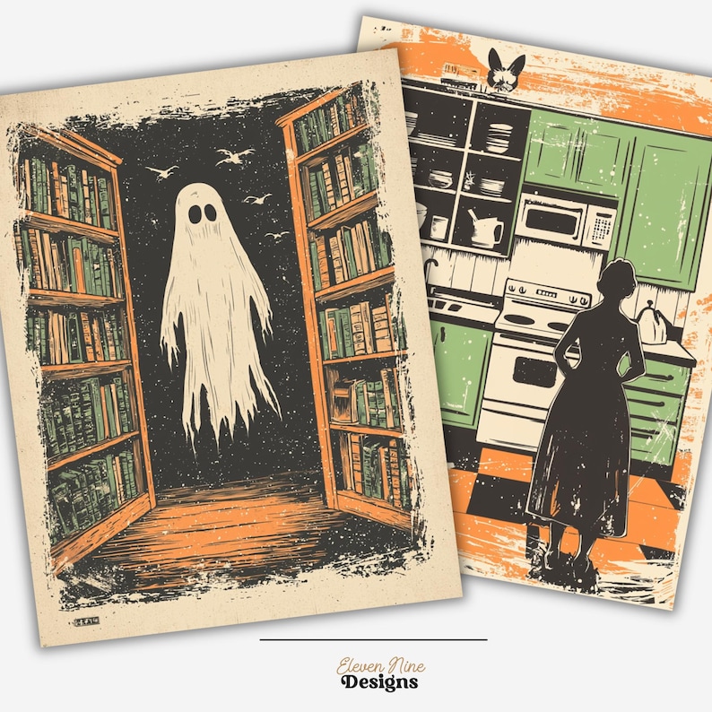 Retro Horror Comic Digital Paper – Halloween Grunge Pages for Junk ...