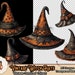 Witch Hat Clipart, Halloween Witch PNG, Commercial Use for Scrapbooking ...