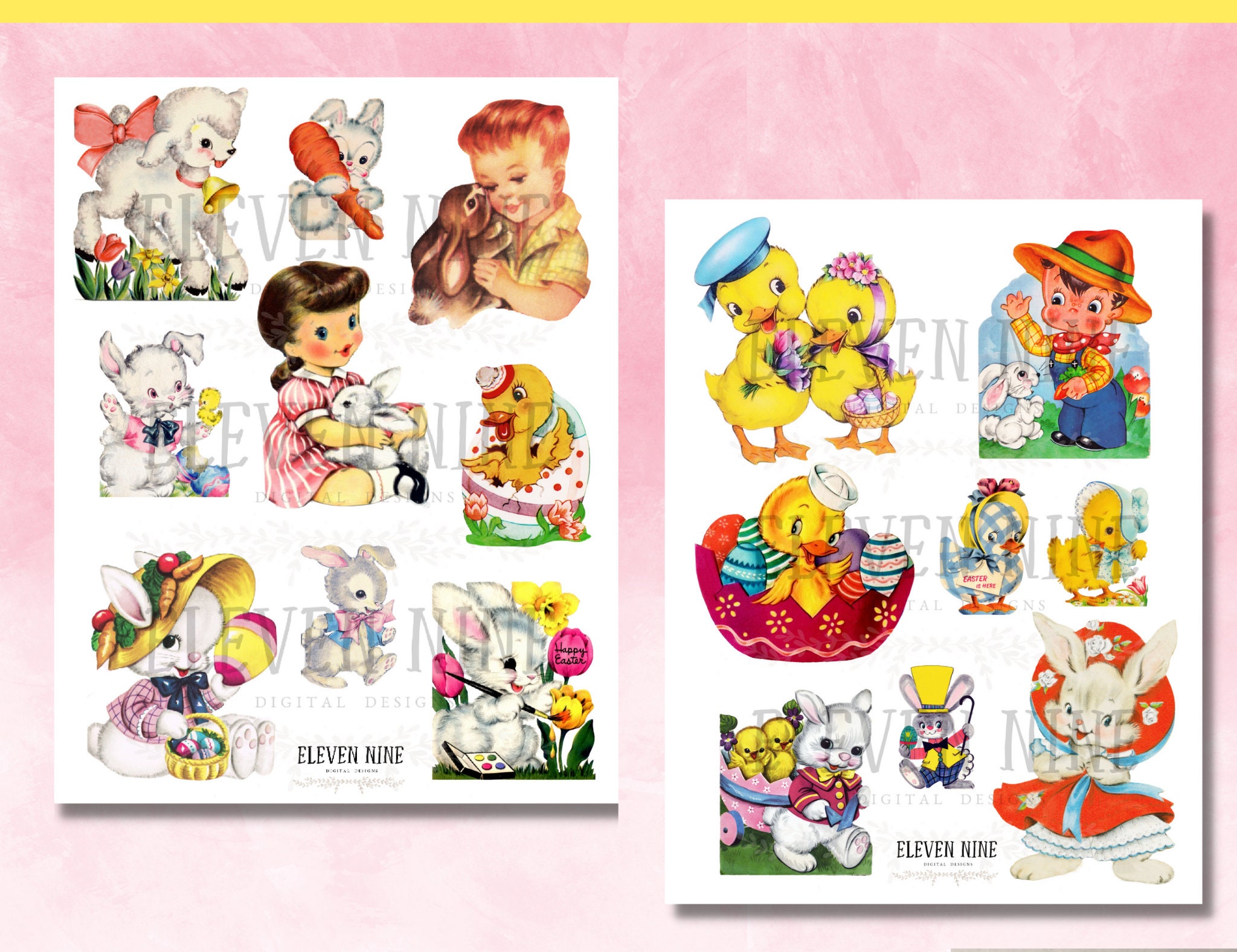 Easter Digital Collage Sheets, Easter Ephemera Printables, Vintage ...