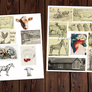 Digital Collage Sheet Farm,vintage Farm Collage,farm Journal,farm ...