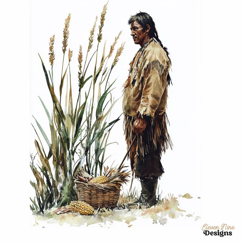Native American Indian Clipart JPG, Wampanoag Tribe Printable ...