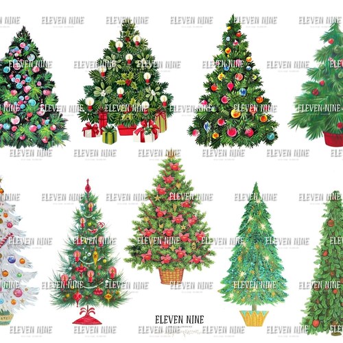 Christmas Tree Digital Download Christmas Digital Collage - Etsy