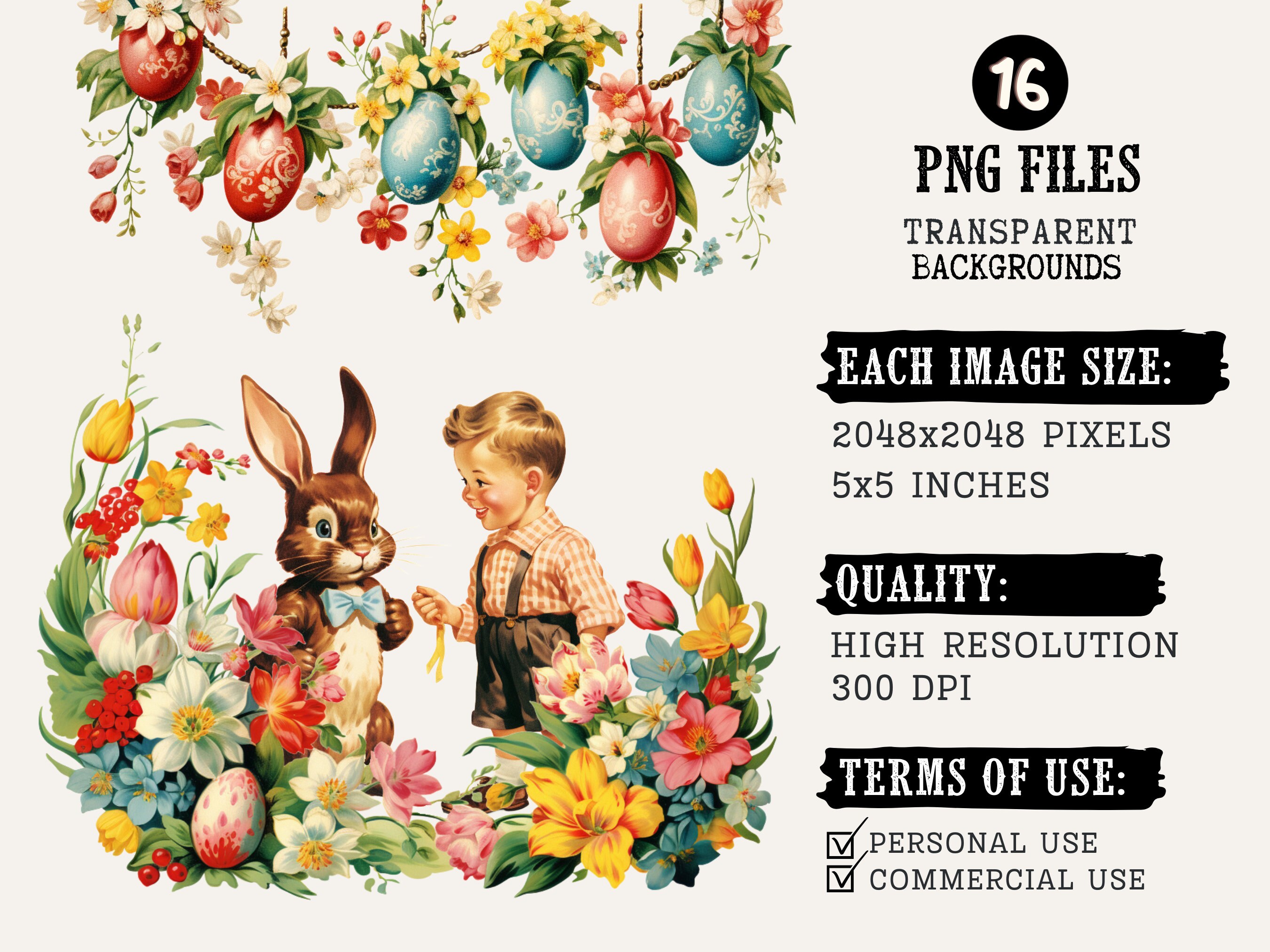Easter Bunny PNG, Easter Clipart, Easter Digital Download, Spring PNG ...