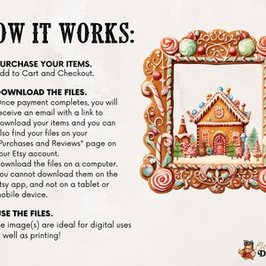 Gingerbread Frame Clipart, Christmas Gingerbread PNG, Vintage Christmas ...