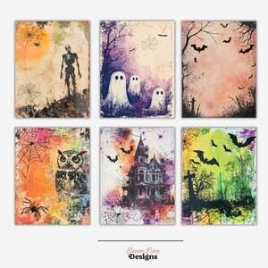 Halloween Grunge Digital Paper Pack – 30 Spooky 8.5x11" Jpgs, Horror ...