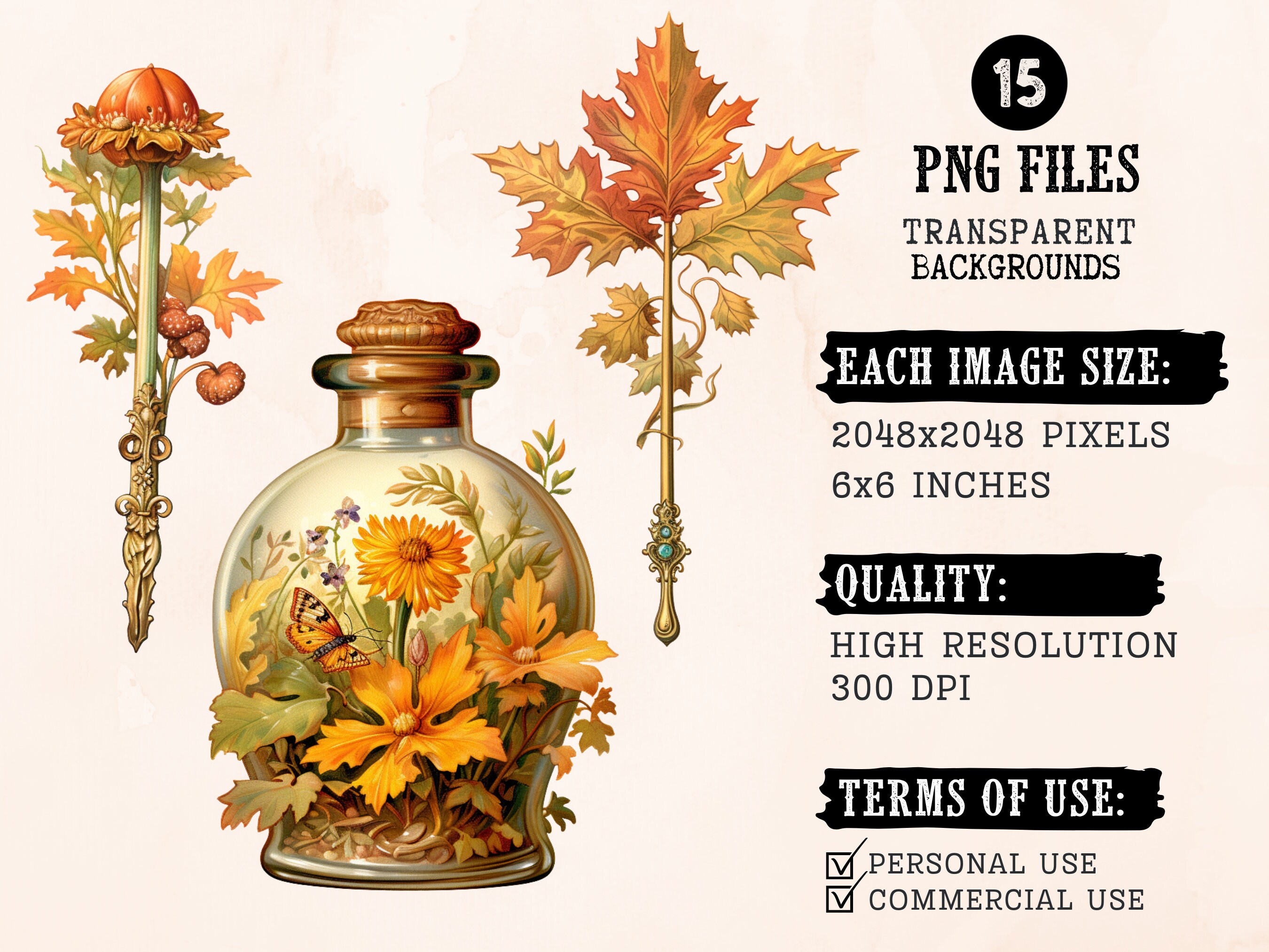 Fairy Clipart PNG, Closet Clipart, Fantasy Autumn Fall Clipart, Magical ...