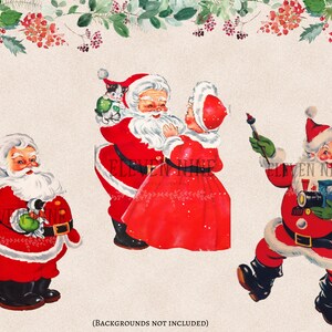Santa Clipart, Christmas Clipart, Santa Digital Download, Vintage Santa ...