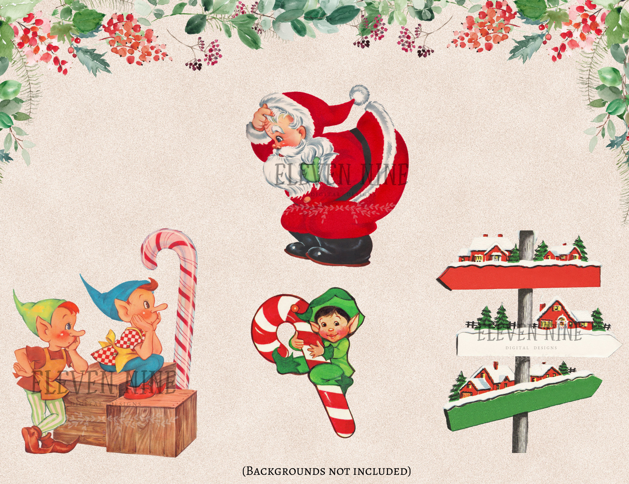 Santa Clipart Christmas Clipart Santa Digital Download - Etsy