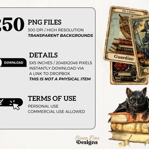 Witch Clipart Bundle, Library Clipart, Book PNG, Haunted Gothic ...